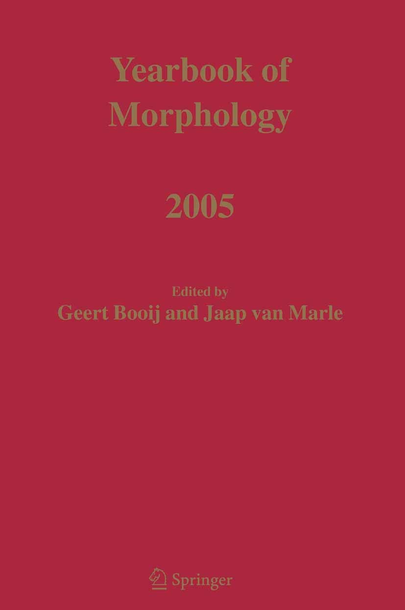 Yearbook of Morphology 2005 (English Edition) eBook : Booij, Geert ...