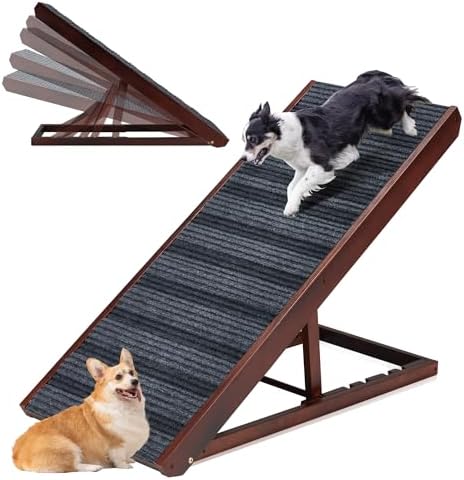 Amazon.com : Candockway 5 Adjustable Portable Dog Ramp for Car/High ...