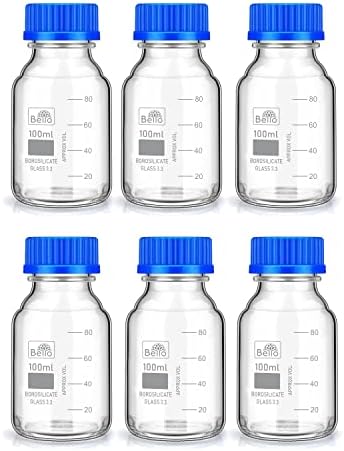RAWAL'S 250 mL Reagent Bottle – Borosilicate Glass with Screw Cap ...