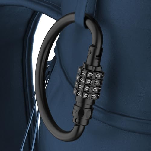 Combination Locks, Heavy Duty Carabiner Clips, 4-Digit Large D-Shaped ...