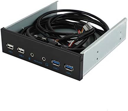 Amazon.com: 5.25 Inch Desktop Pc Case Internal Front Panel USB Hub 2 ...