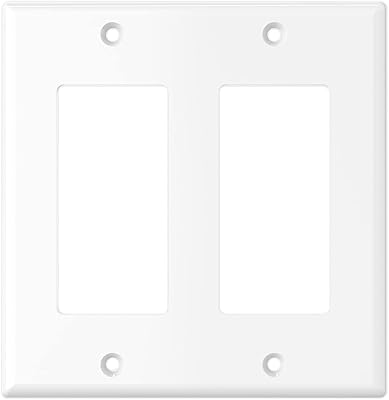 TayMac 5500W Paintable Masque Wall Plate Cover, White, 2-Gang - Switch ...
