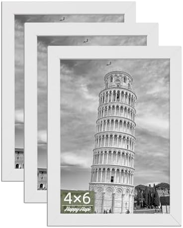 Amazon.com - HappyHapi 4x6 Picture Frame Set of 3, Photo Frame for 4x6 ...