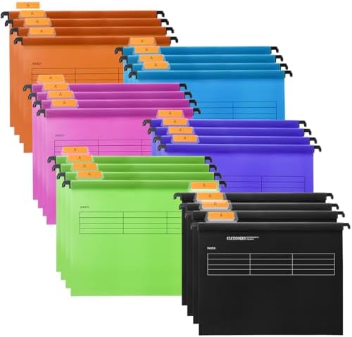 Hiziwimi 24Pcs A4 Suspension Files [Pack 24], PP Material Filing ...