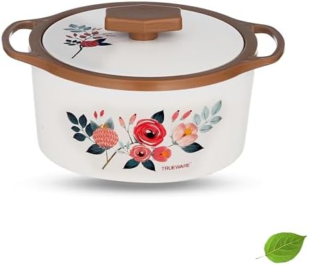 Buy Trueware Krystal Casserole Inner Steel Casserole Set of 3, 750 ml,1000 ml & 1500 ml White ...