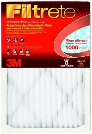Filtrete 10x20x1 AC Furnace Air Filter, MERV 11, MPR 1000, Micro Allergen Defense, 3-Month ...