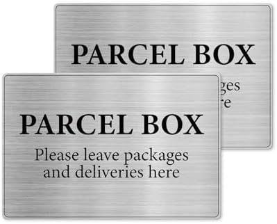 YIKIADA Parcel Box Sign Aluminium Self-adhesive 150 mm × 100 mm ...