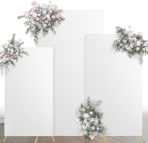 Amazon.com : VitalCozy 3 Set Wedding Arch Cover Fitted Square Backdrop ...