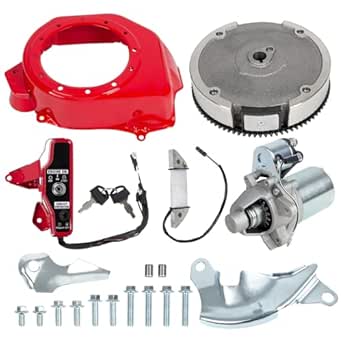 Amazon.com: RANSOTO Electric Start Motor Kit Flywheel Ignition Switch Kit Compatible with Honda ...