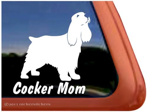Amazon.com: Cocker Mom Vinyl Window Cocker Spaniel Dog Decal Sticker ...