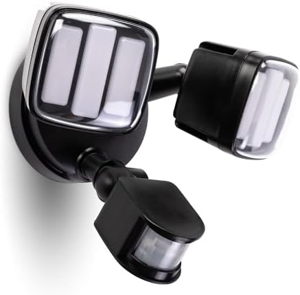 Dual Head Motion Sensor LED Wireless Security Light- Outdoor Porch ...