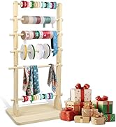 Amazon.com: ElasignShopo 6 Tier Wooden Ribbon Rack Large Ribbon ...