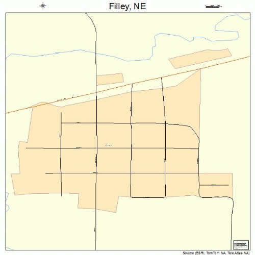 Amazon.com: Large Street & Road Map of Filley, Nebraska NE - Printed ...
