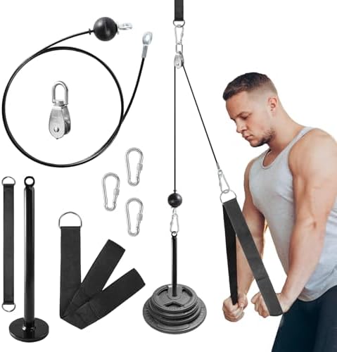 Cable Pulley System for Home Gym with Tricep Rope, for Lat Pull Down ...