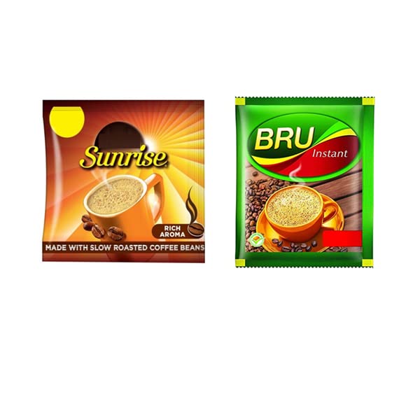 Buy Bru Instant Coffee 50 Sachets of 1.8g & Sunrise Instant Coffee 50 ...