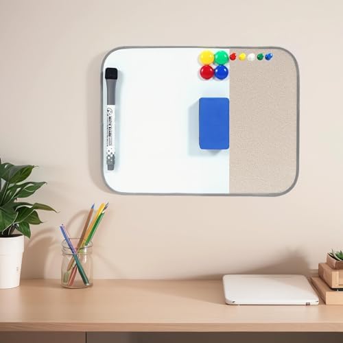 Amazon.com : Small Bulletin Board, Small White Board 11"x8" with ...