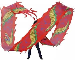 Amazon.co.jp: 中国の螺旋リボン、ダンスリボン、 Dance Dragon Ribbon Streamer 3D Dragon ...