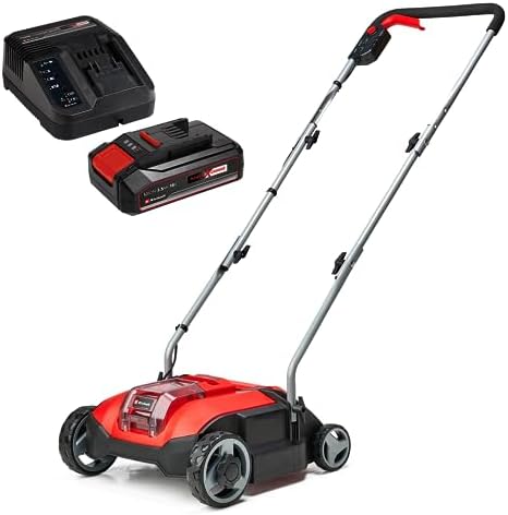 Einhell Power X-Change 18V Cordless Lawn Scarifier with Battery and ...