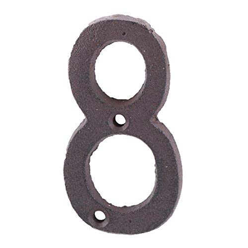 Cast Iron House Street Number 8 Door Sign Plaque Wall Mounted : Amazon ...