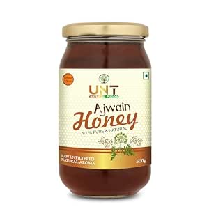 UNT Natural Ajwain Honey | Raw, Unfiltered, No Added Sugar | 100% Pure ...