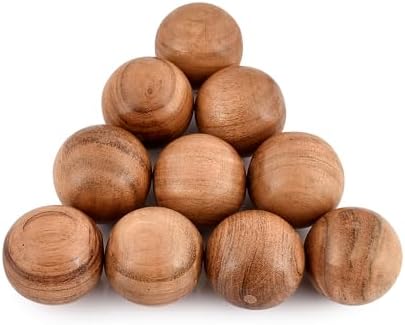 Samhita Decorative Mango Wood Round Balls Set of 3 for Home Decor ...