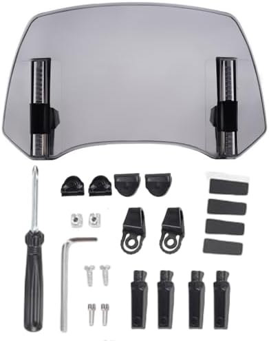 Naisfei Motorcycle Motorbike Clip On Windshield Wind Screen Deflector ...