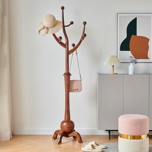 Amazon.com: GAMNOF Wood Coat Rack Freestanding, Wooden Entryway Tree ...