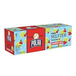 Amazon.com: Polar Seltzer Water Cranberry Lime, latas de 12 onzas líquidas, paquete de 12 ...