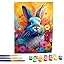Amazon.com: Bimkole DIY Rabbit Paint by Number Kits Animal Oil Painting ...