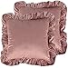 Amazon.com: Velvet Ruffle Throw Pillow Covers Couch, Set of 2 ...