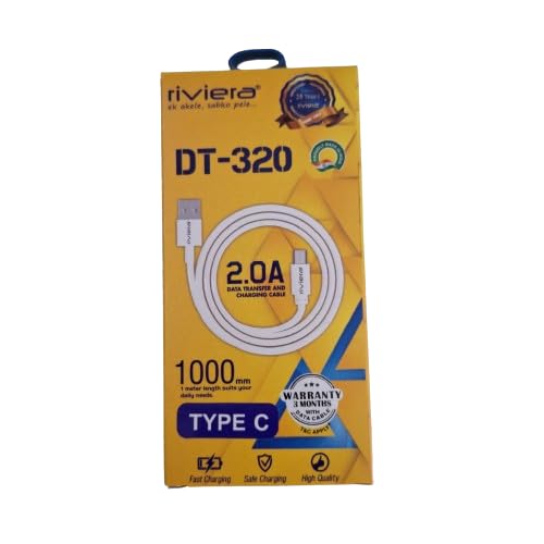 Riviera DATA TRANSFER AND CHARGING CABLE PACK OF (2) : Amazon.in ...