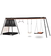 Amazon.com: VULY 360 Pro Max Large 3 Bay - Backyard Metal Swing Set ...