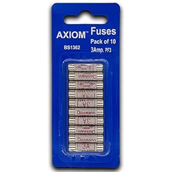 3 AMP Domestic 240V Household Mains Plug Fuse Electrical Cartridge ...