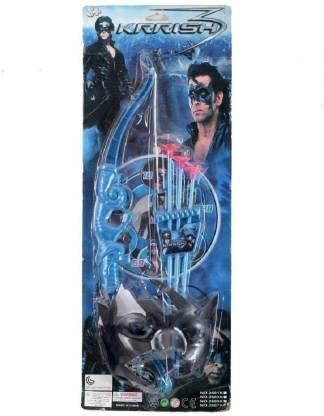 Buy Piggie Plastic Dhanush Kaman With Krish Mask & 3 Arrow Set For Boys ...