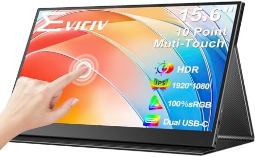 Amazon.com: Pisichen Portable Monitor Touchscreen, 16 Inch 1920X1200P ...