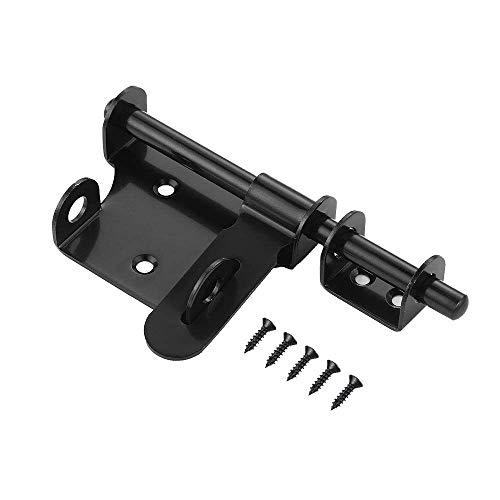 Sliding Bolt Gate Latch Black, 6 Inch Thickening Stainless Steel Barrel ...