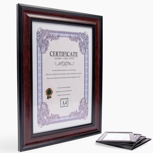 Amazon.com - DECOMIL A4 Certificate Frame Holder for Wall, Set of 5 ...