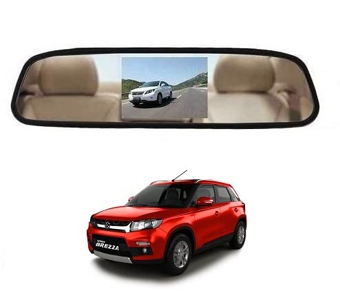 Trigcars Brezza Car 4.3" Digital TFT LCD Screen Rear View Mirror ...