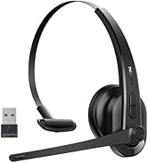 Amazon.com: LEVN Bluetooth 5.0 Headset, Wireless Headset with ...
