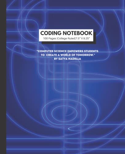 Coding Notebook With Circuit Board Theme Programmer Notebook Coding