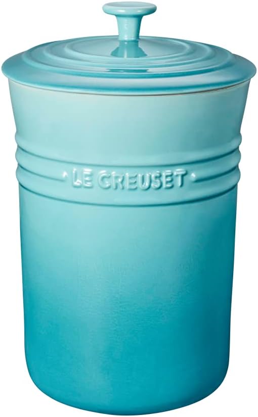 LE CREUSET Stoneware Storage Jar, Teal, 0.8 Litre : Amazon.co.uk: Home ...