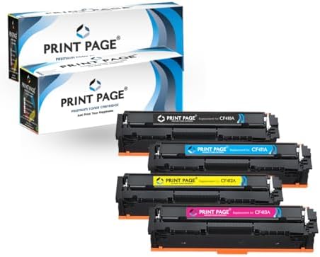Print Page 410A Toner Cartridge Compatible for CF410A, CF411A, CF412A ...