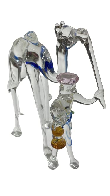 Buy Shanwal India Handmade Crystal Clear Glass Standing Pair Showpiece ...