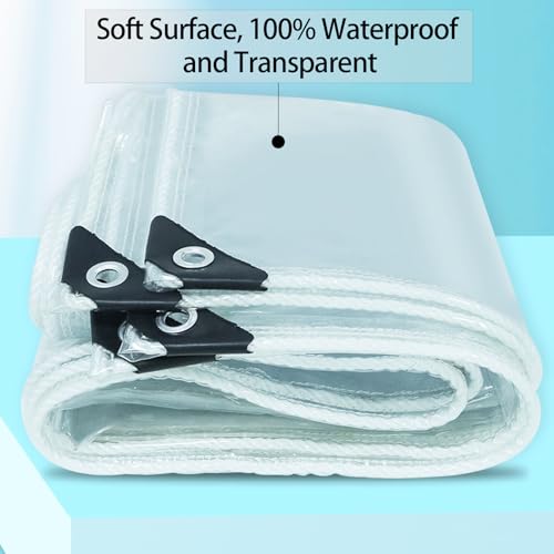 Snapklik.com : EASTARP 6x10 20 Mil Heavy Duty Clear Vinyl PVC Tarp,UV ...