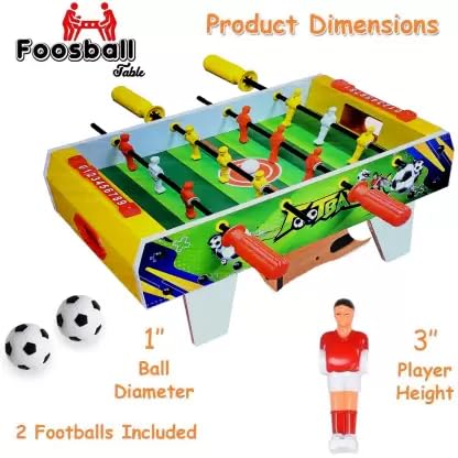 Kidistik Wooden Foosball Mid Size Football Table Soccer Game with 4 ...