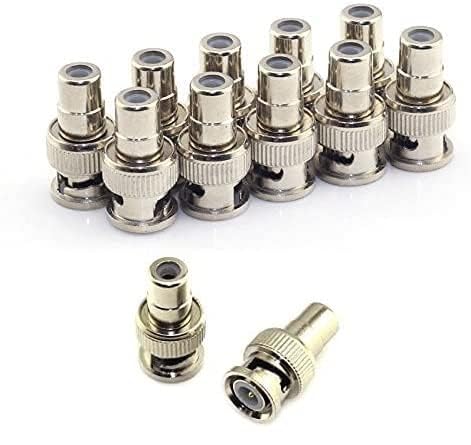 fdealz® [ 10 Pieces ] RCA and BNC Coaxial Adapter - BNC Male to RCA ...