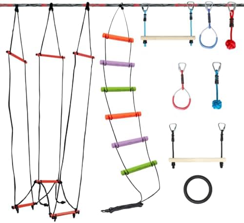 Amazon.com: Slackers Exclusive Ninjaline Kit with Rickety Bridge & 15 ...