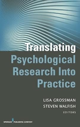 Amazon.com: Translating Psychological Research Into Practice ...