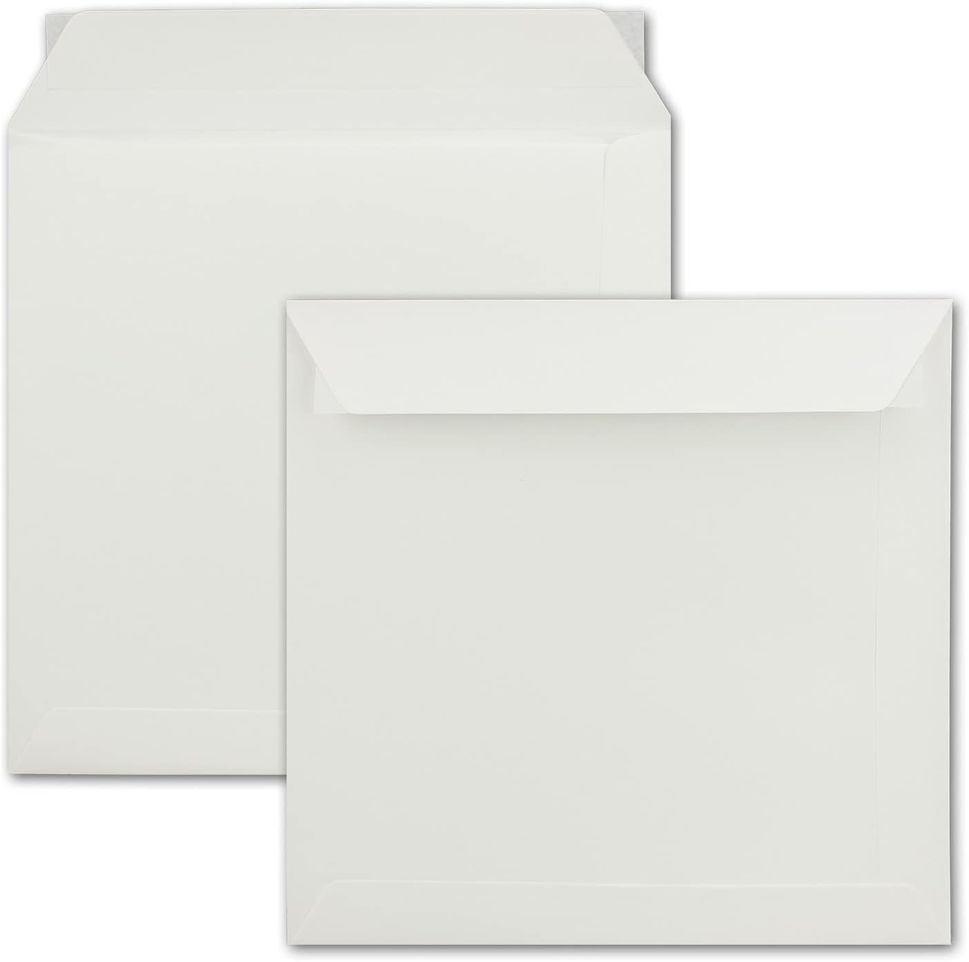Envelopes White Square, Complete Package 50 Pieces 220 x 220 mm Creme ...