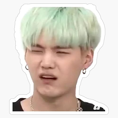 Amazon.com: Suga Yoongi Funny Face Sticker Vinyl Waterproof Sticker ...